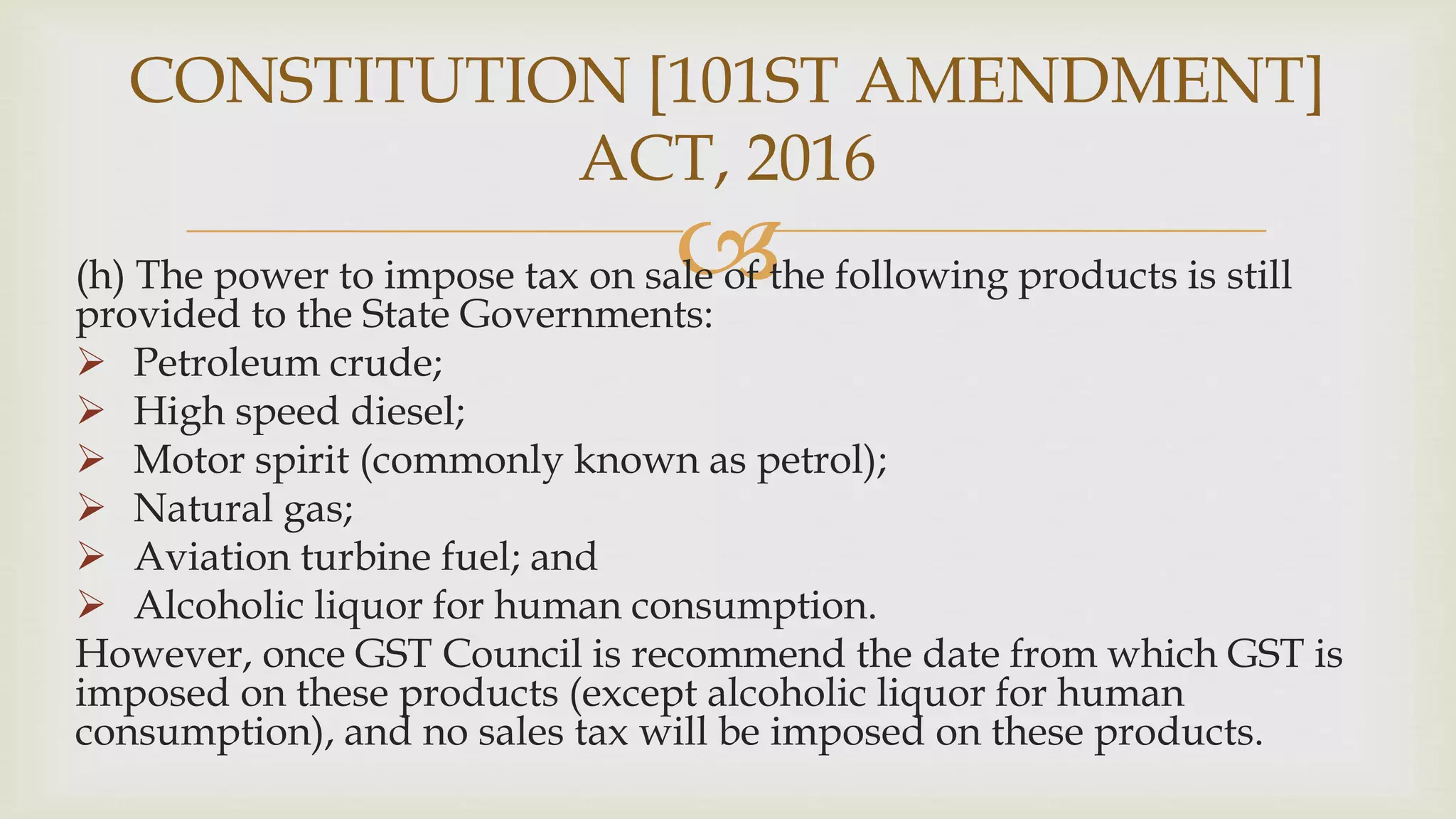 CONSTITUTION Background to GST | PPTX