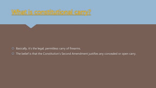 Constitutional carry explained | PPTX