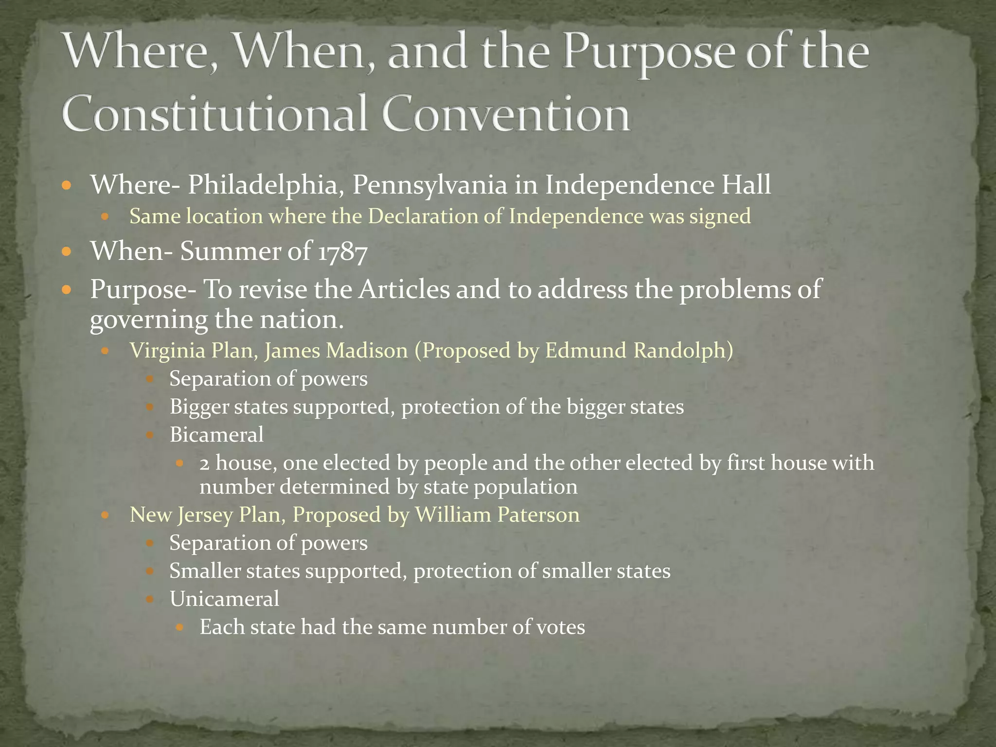 Constitutional Convention Project | PPTX