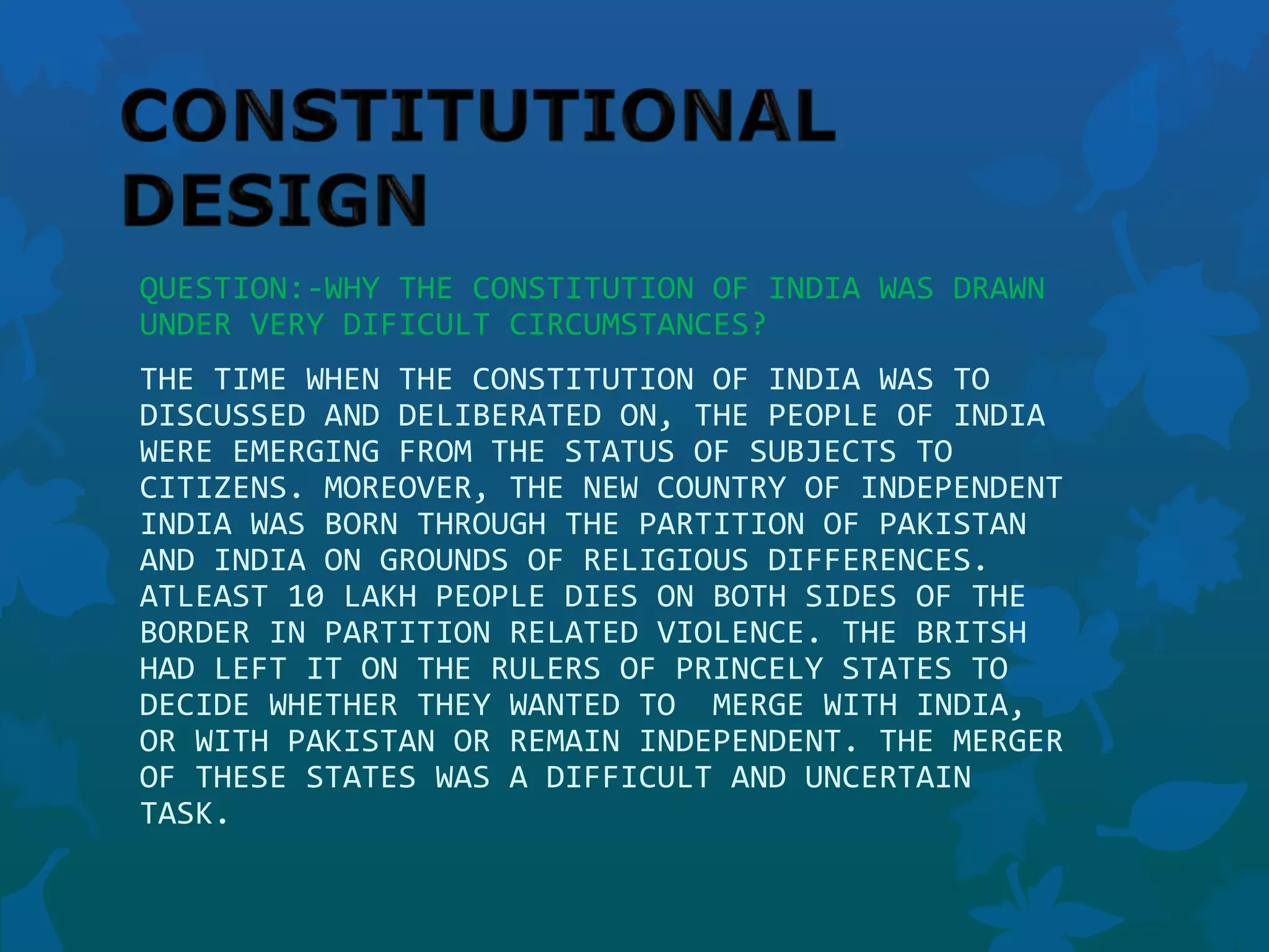 Constitutional design | PPTX