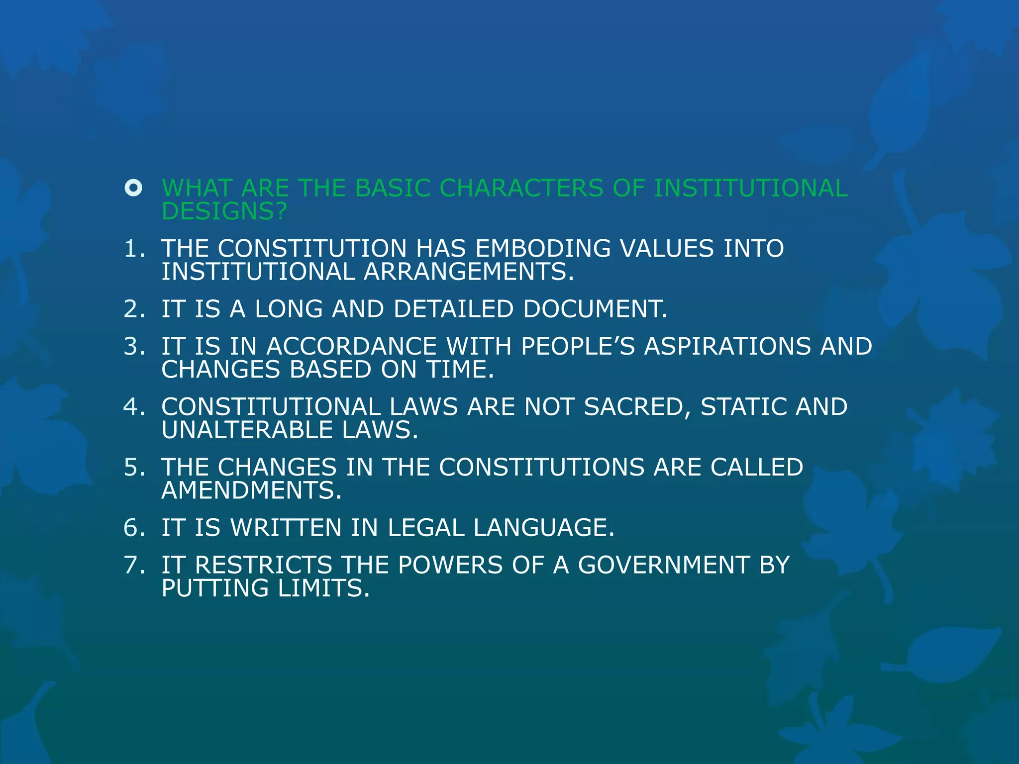 Constitutional design | PPTX