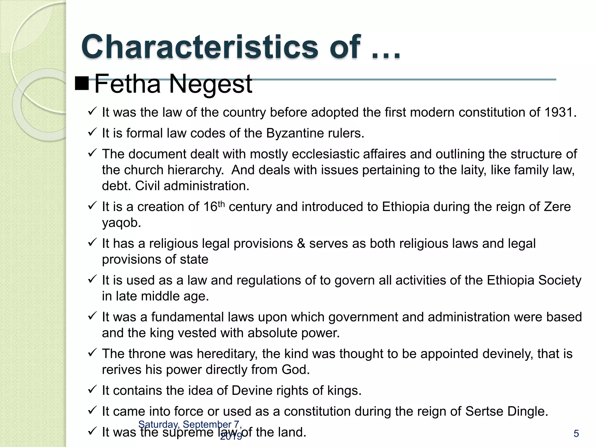 Constitutional development in ethiopia | PPT