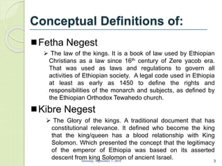 Constitutional development in ethiopia | PPT