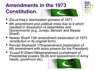 Constitutional Development Of Pakistan since 1947 to the present..Dr ...