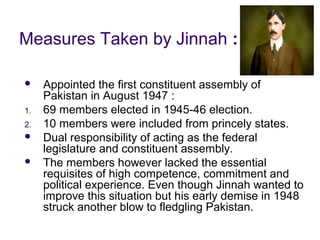 Constitutional development of pakistan since 1947 to thereayf | PPT