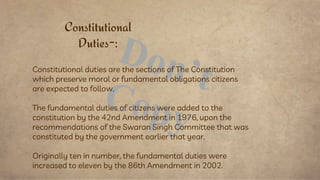 Constitutional Duties and Rights | PPTX