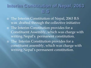 Constitutional history of Nepal | PPTX
