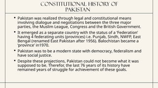 Constitutional History of Pakistan and british rule | PPTX