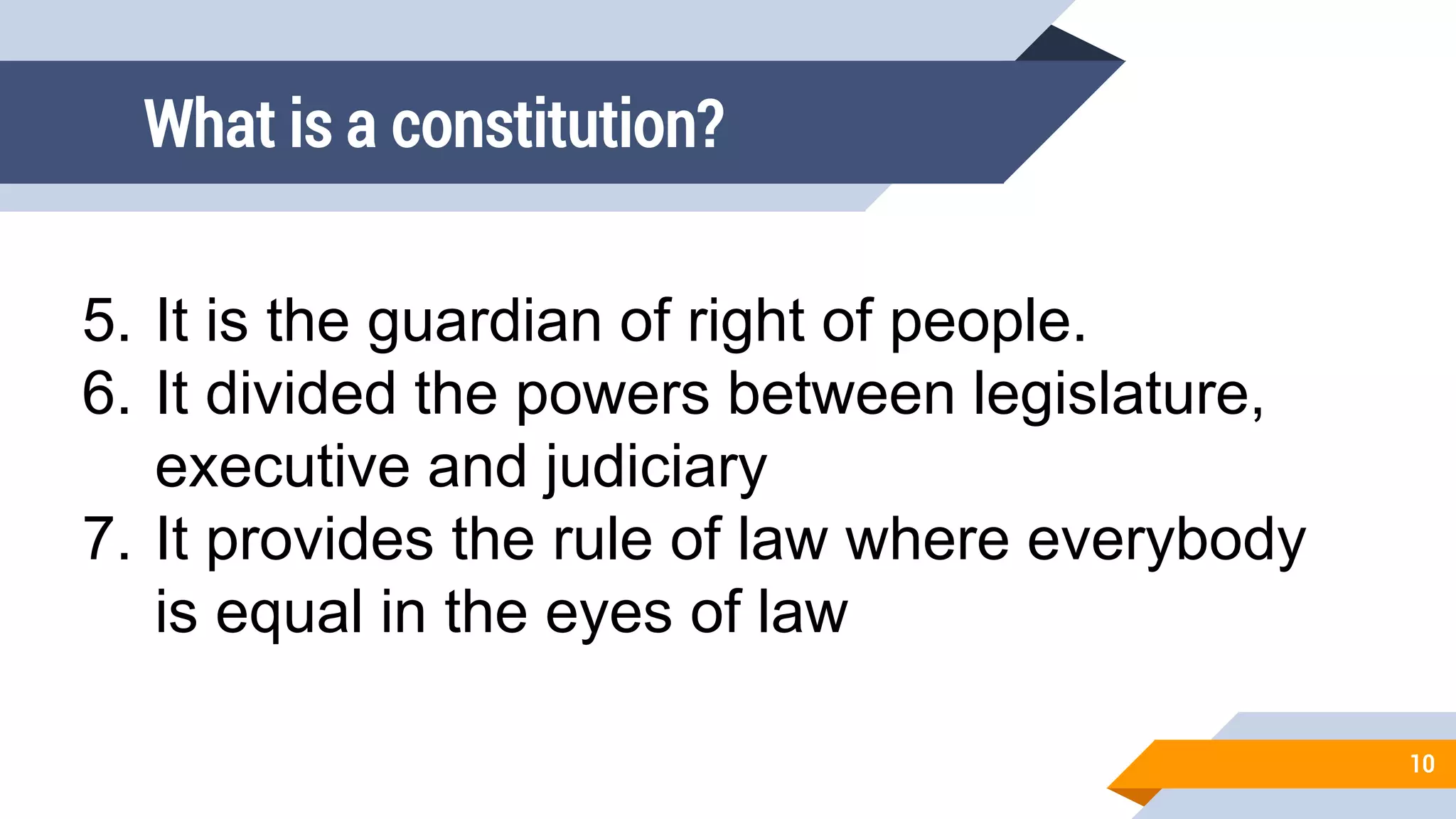 Constitutionalism definition- power - factors promoting ...
