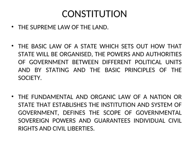CONSTITUTIONALISM – CONSTITUTION AS A BASIC LAW OF.ppt