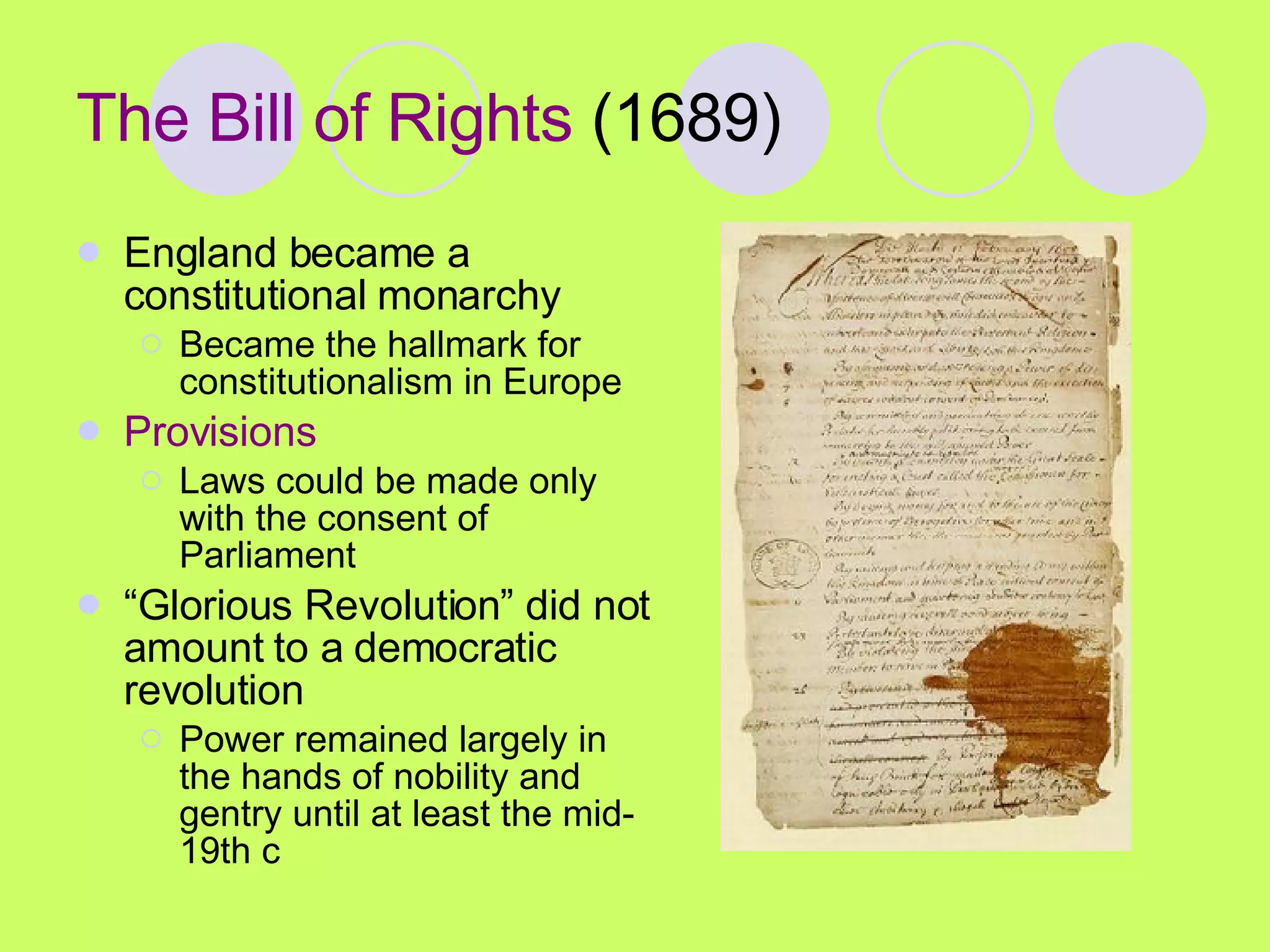 Constitutionalism England 1688 | PPT