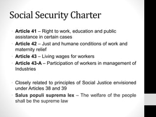 Constitutional law directive principles of state policy under articles ...