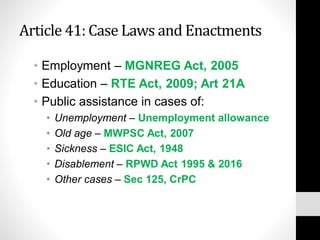 Constitutional law directive principles of state policy under articles ...