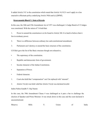 Constitutional Law I notes.pdf for the students of LLB | PDF