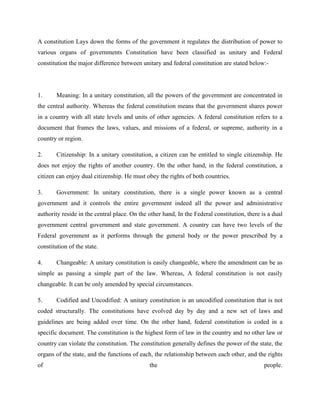 Constitutional Law I notes.pdf for the students of LLB | PDF