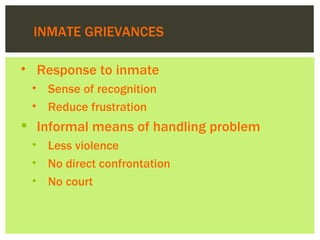 Constitutional law of corrections brief overview of prisoner's rights ...