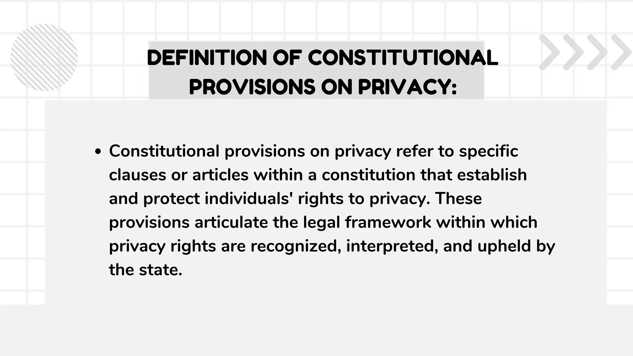 Constitutional Provision on Privacy ppt for socprof | PDF