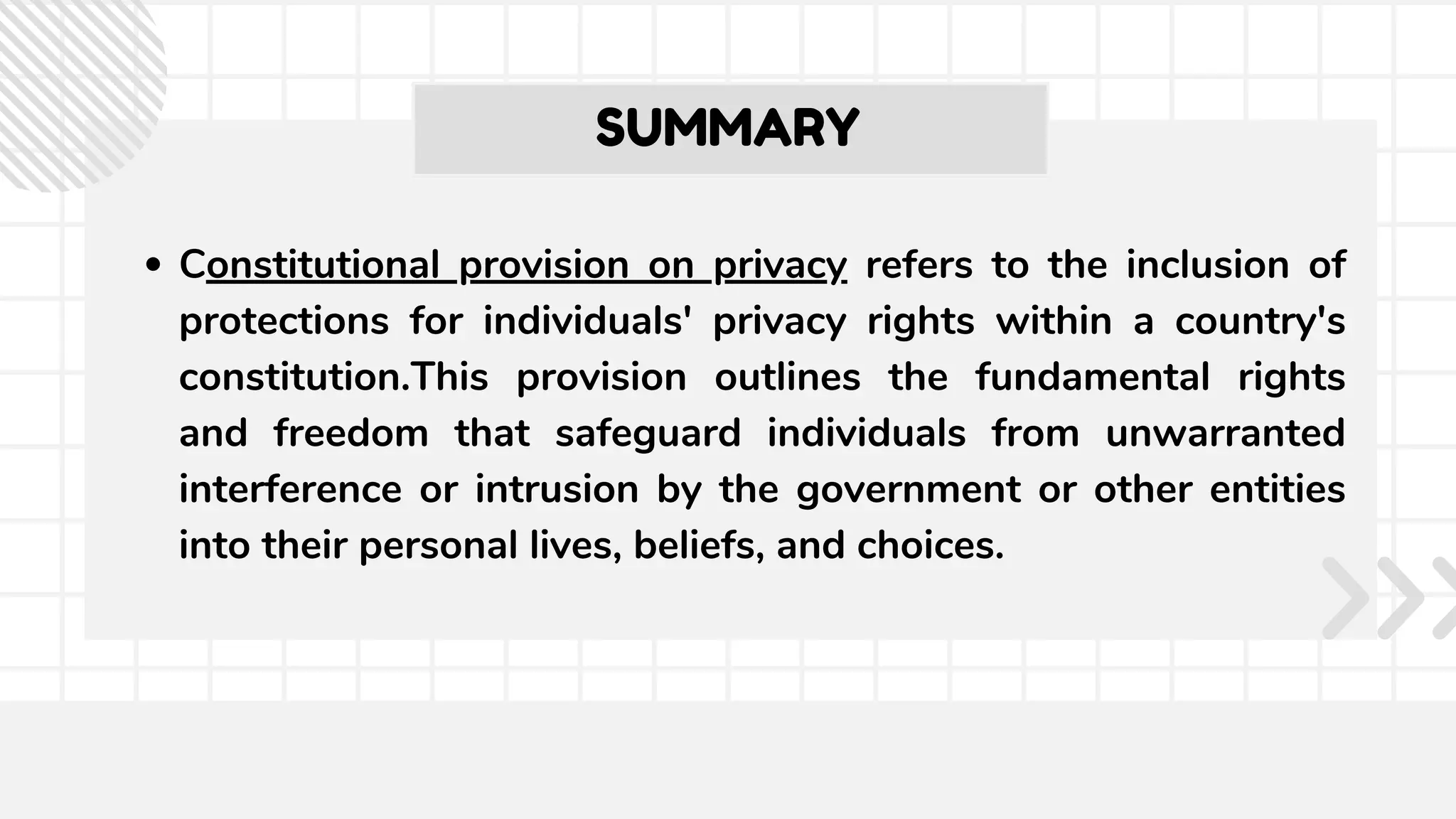 Constitutional Provision on Privacy ppt for socprof | PDF