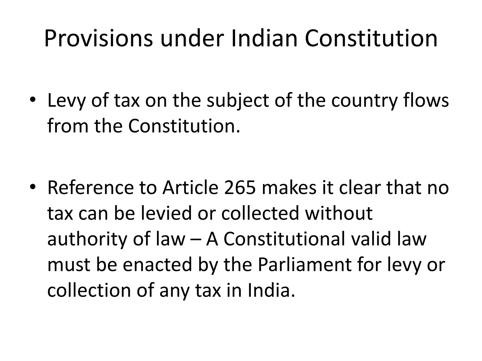 Constitutional Provisions in relation to levy of Tax.ppt