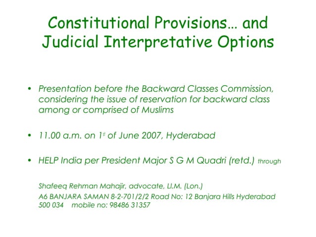Constitutional provisions & judicial options print | PPT