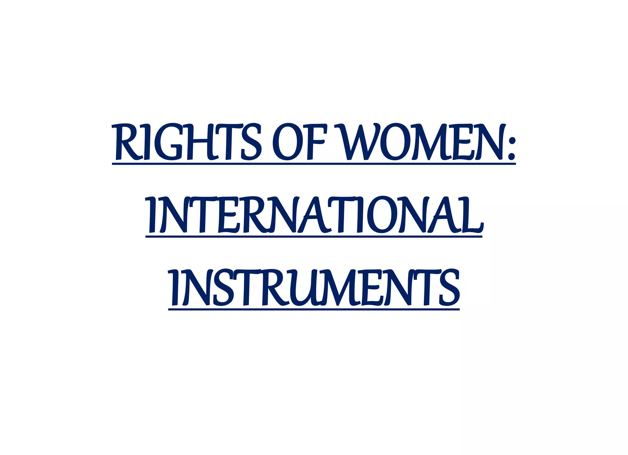 rights of women | PPTX