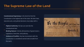 Constitutional Supremacy presentation slide | PPTX