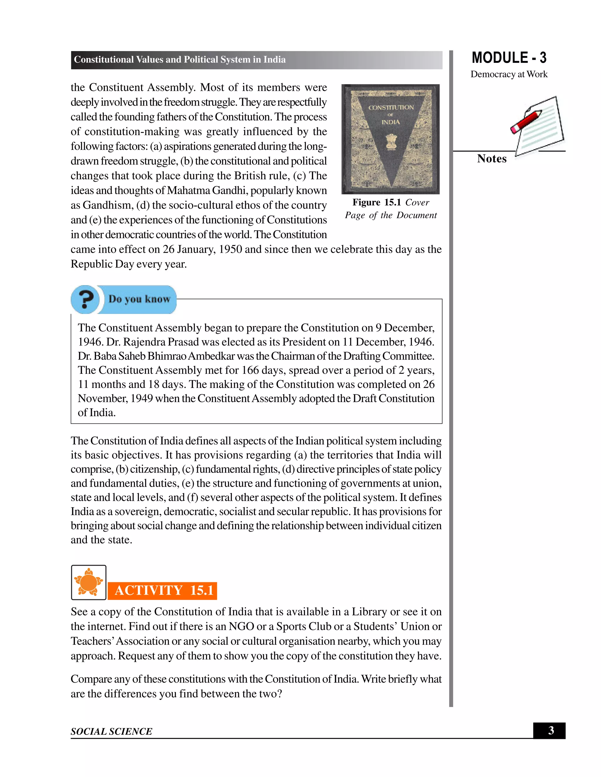 Constitutional values and political systems in india | PDF | Civic ...