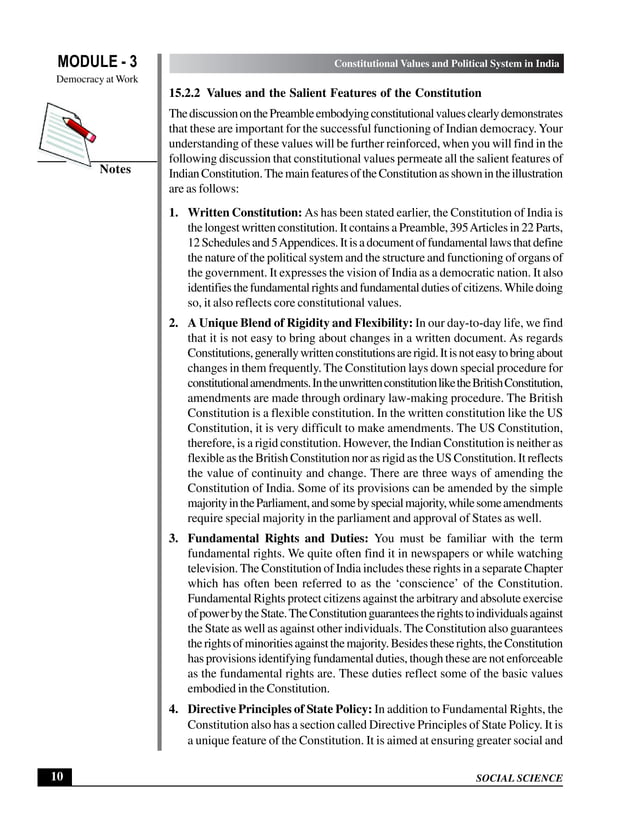 Constitutional values and political systems in india | PDF