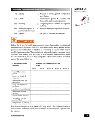 Constitutional values and political systems in india | PDF | Civic ...