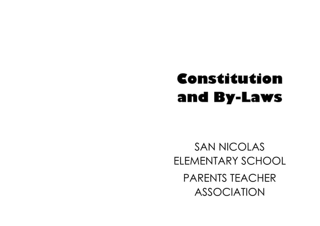 Constitution and By Laws sample DOCUMENTS | DOCX