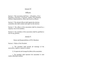 Constitution and By Laws sample DOCUMENTS | DOCX