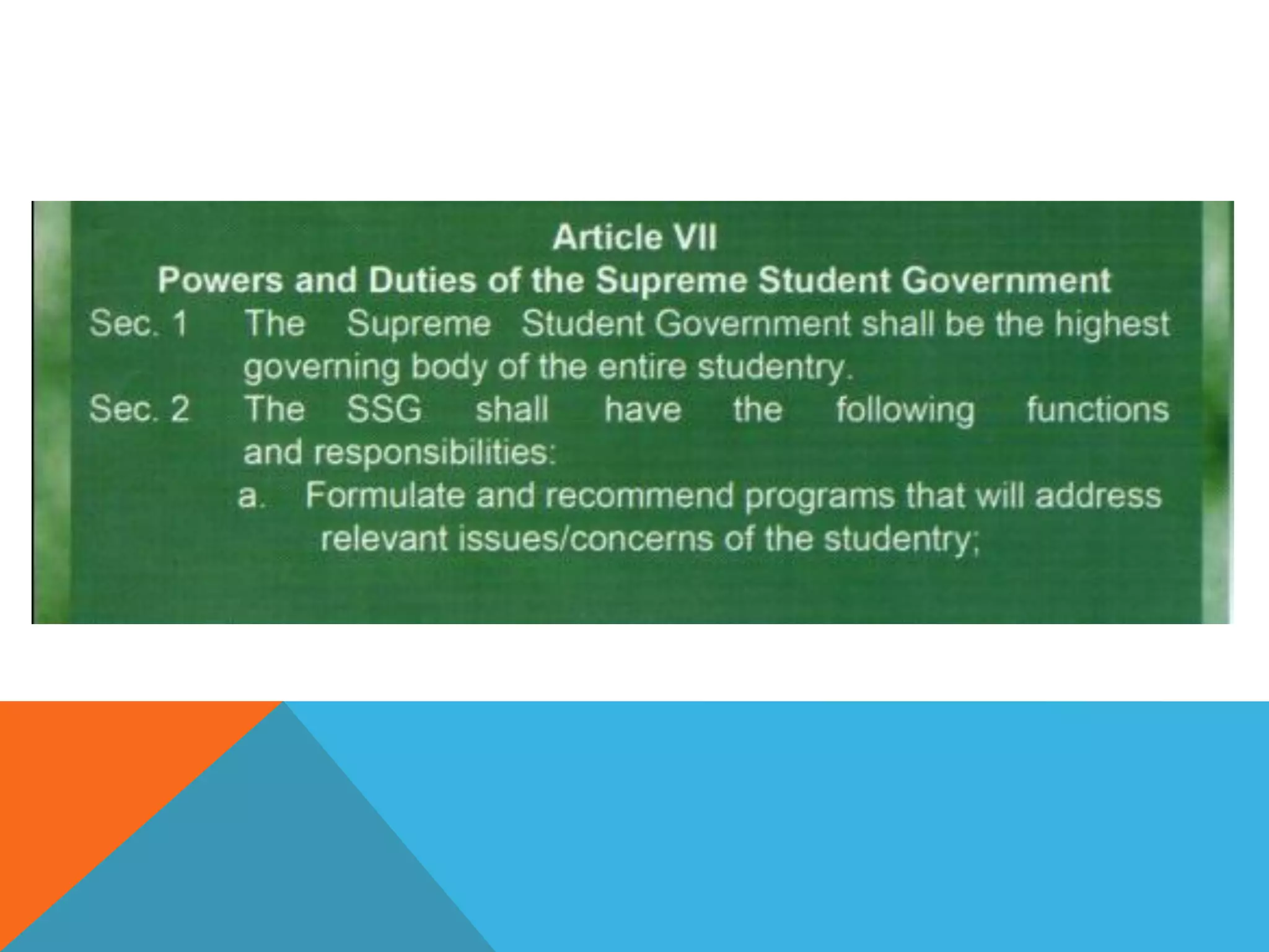 Student Government Constitution and by laws | PDF