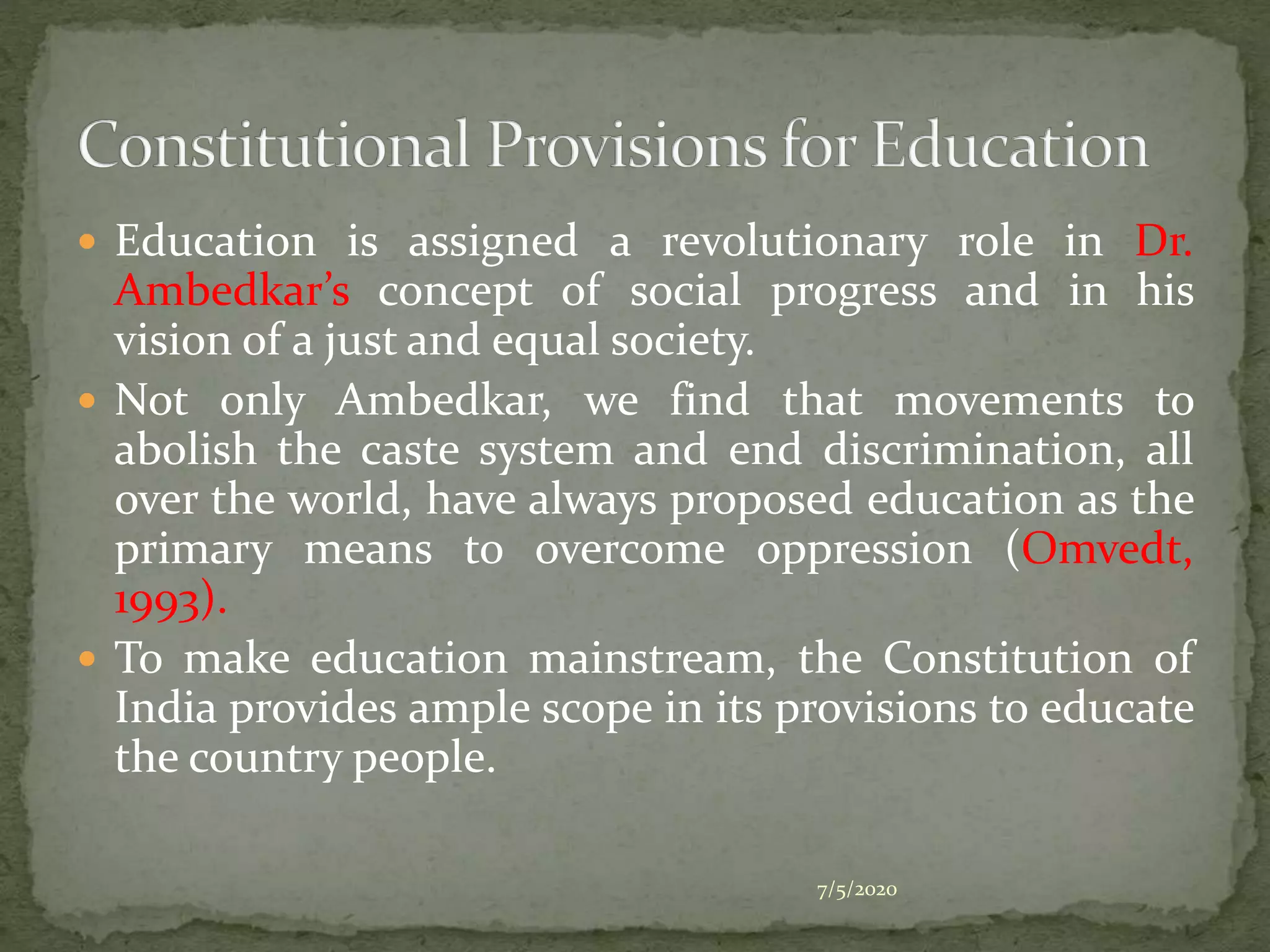 Constitution and education | PPTX