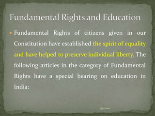 Constitution and education | PPTX