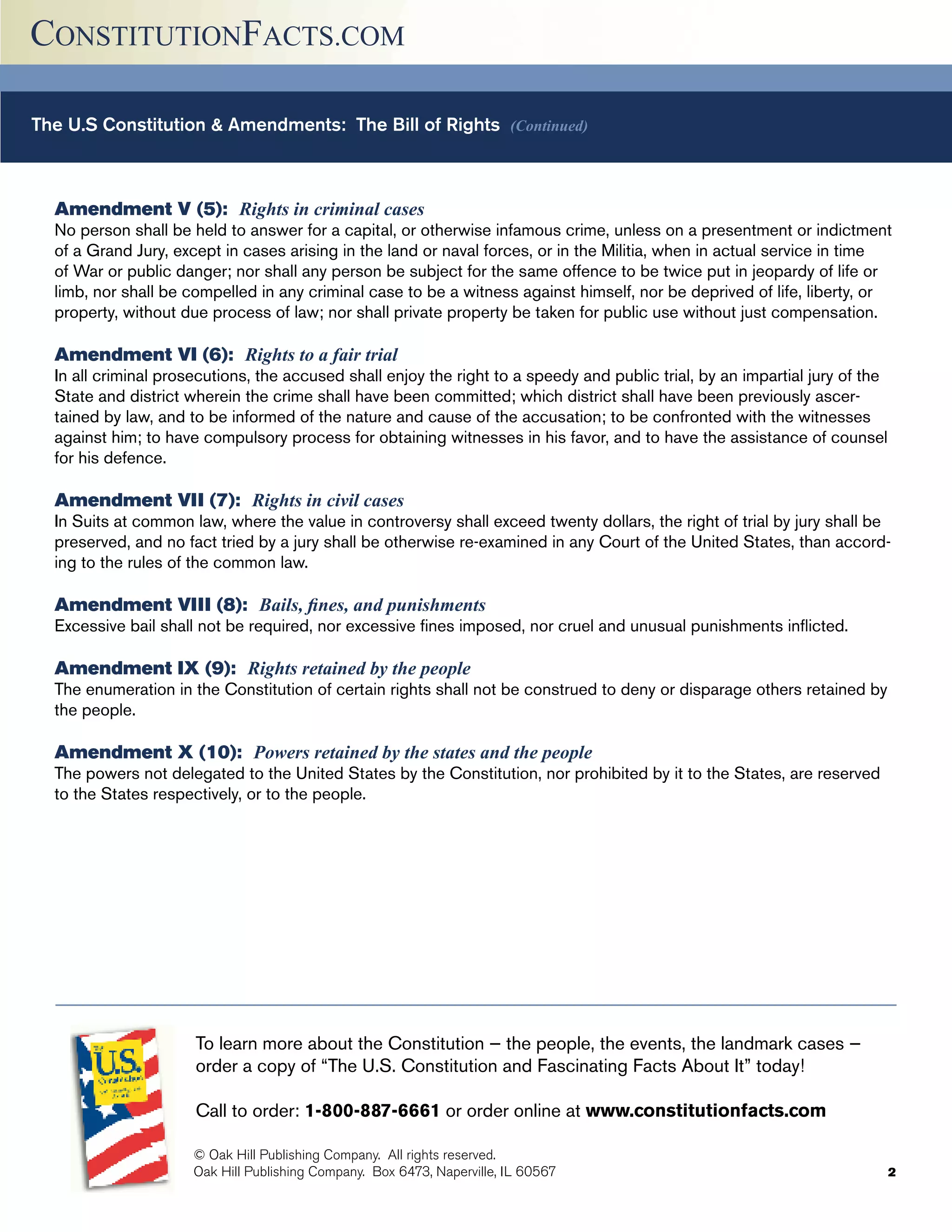 Constitution billofrightsfacts | PDF | Law