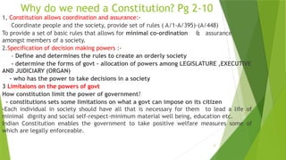 CH 1 CONSTITUTION , FROM THE BOOK OF NCERT CLASS 11 CONSTITUTION TO ...