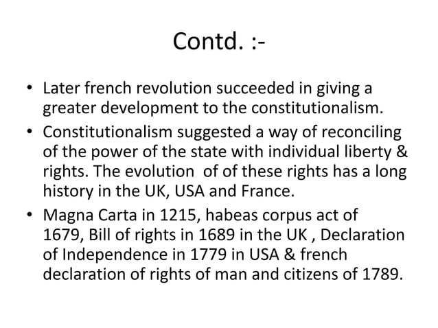 Constitution & Constitutionalism | PPTX | Law