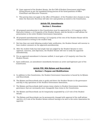 SGA Constitution (Revised 2013) | DOC