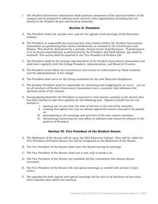 SGA Constitution (Revised 2013) | DOC