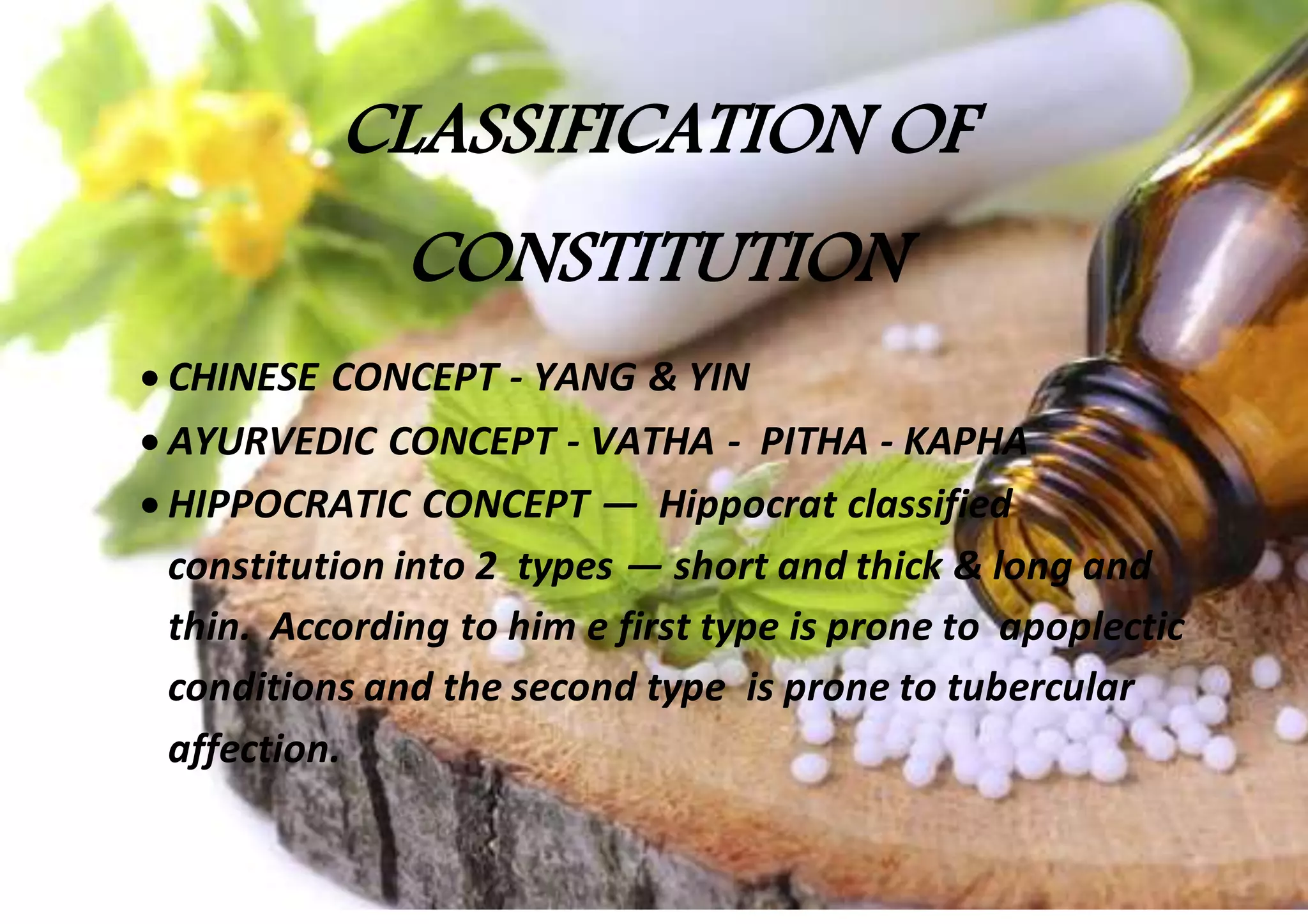 constitution in homoeopathy. | DOCX