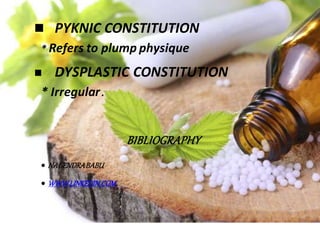 constitution in homoeopathy. | DOCX