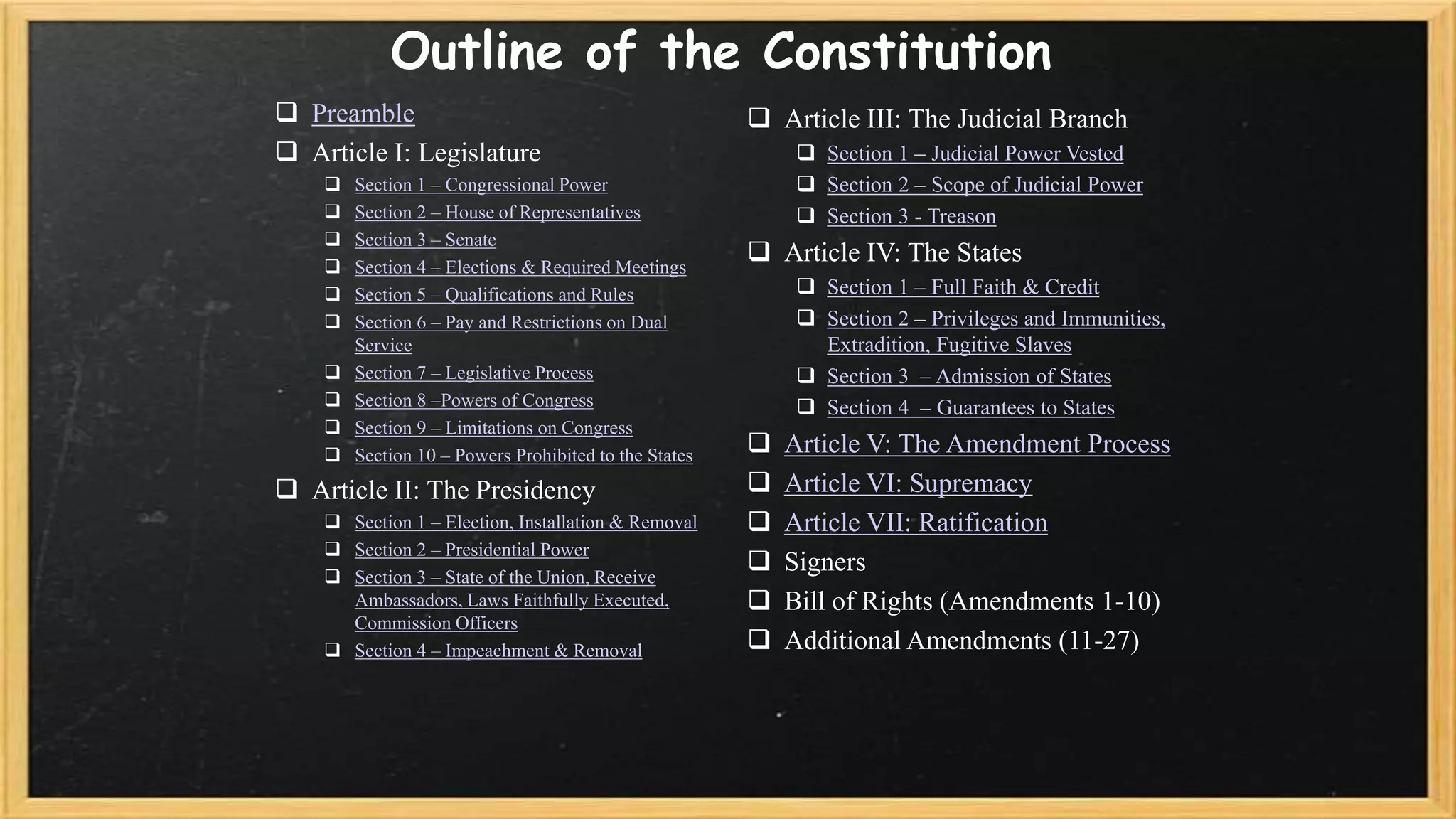 Constitution interactive blueprint | PPT