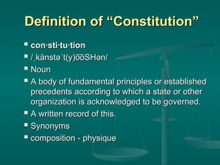 constitution of United states notes.ppt