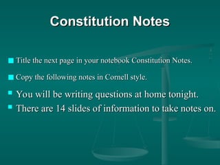 constitution of United states notes.ppt
