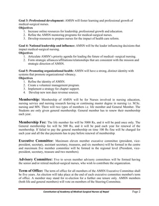 Constitution of amsn of nepal | PDF