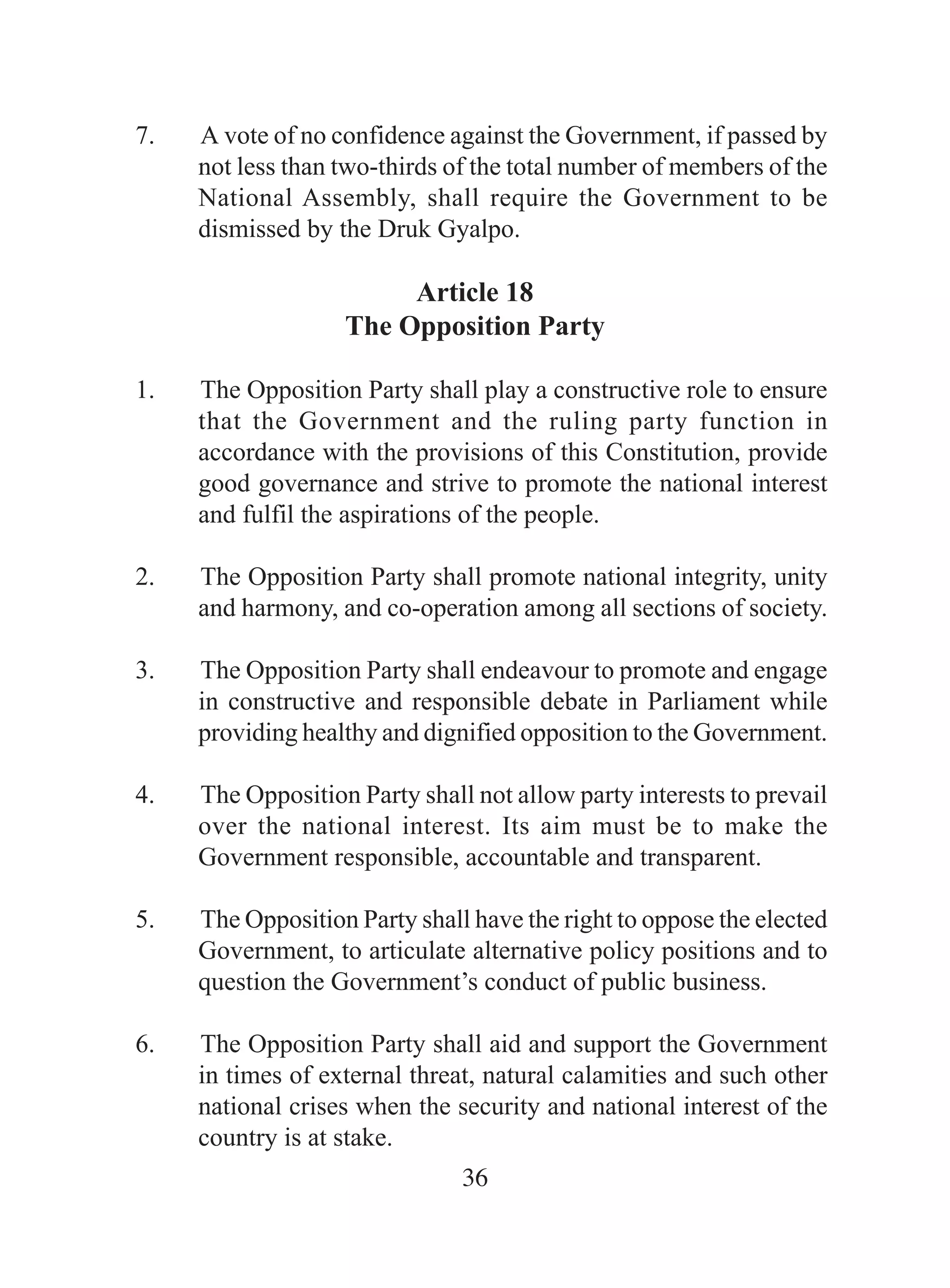 Constitution of bhutan 2008 | PDF