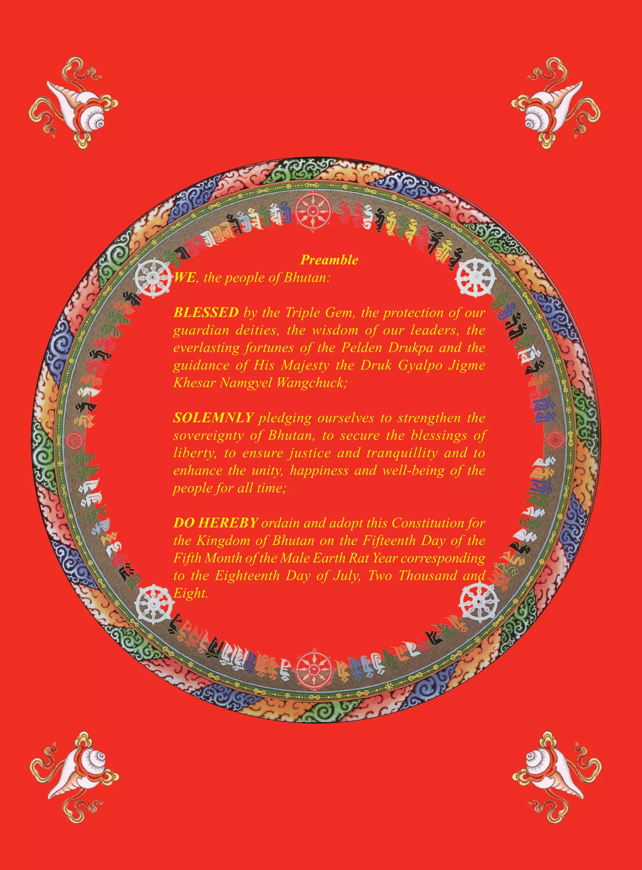 Constitution of bhutan 2008 | PDF