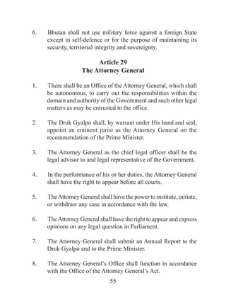 Constitution of bhutan 2008 | PDF
