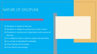 Constitution of disciplinary knowledge.pptx