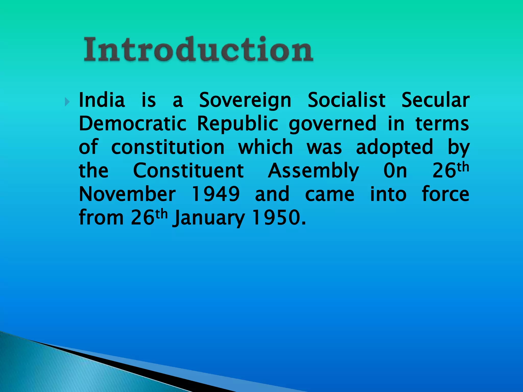 Constitution of india | PPTX